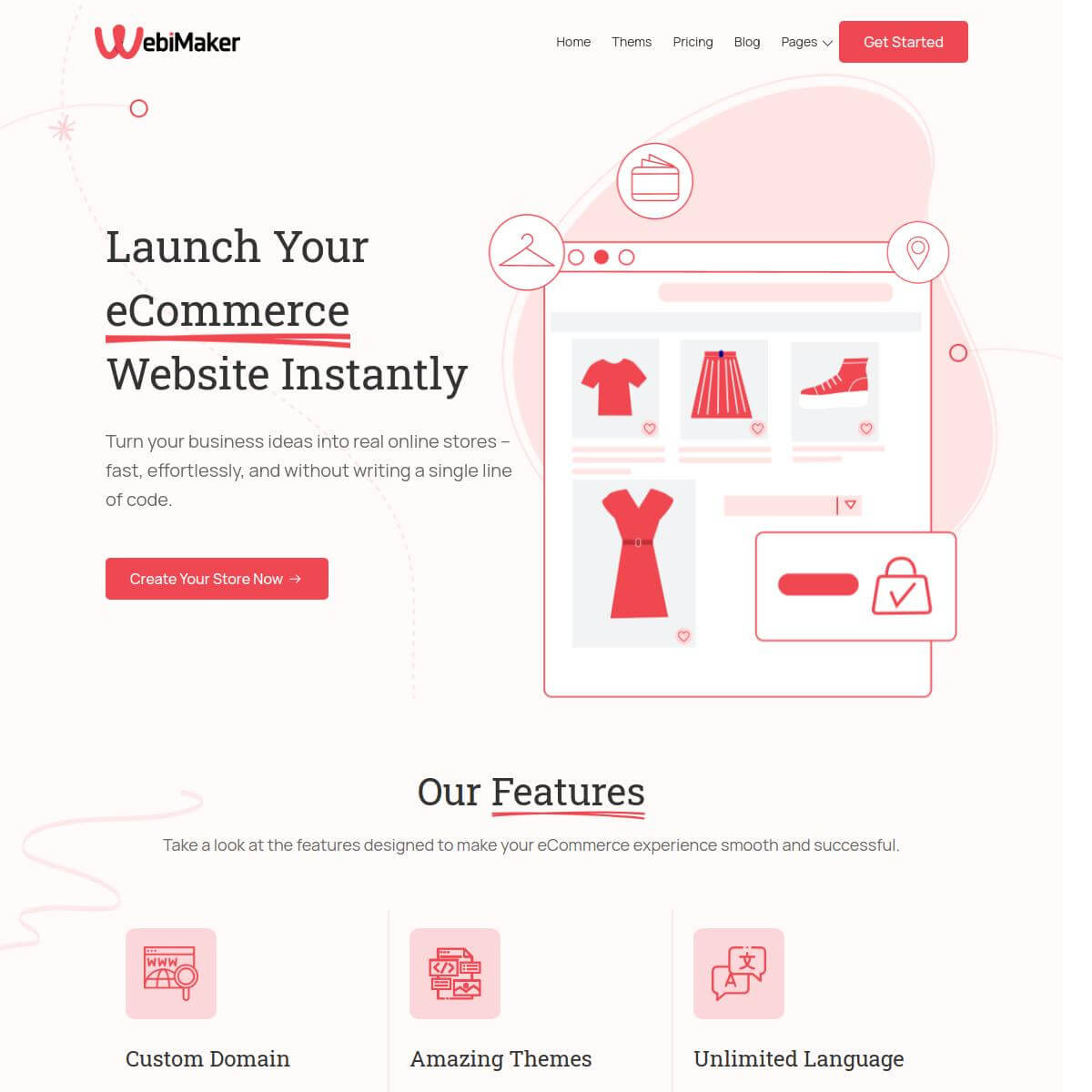 Webimaker - Build Your Online Store in Seconds